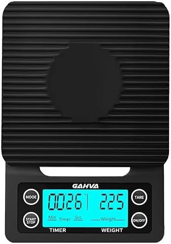 GAHVA Coffee Scale Kitchen Scale Pour Over V60 Drip Coffee Food Baking ...