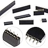 Glarks 120Pcs 2.54mm Straight Single Row PCB Board Female Pin Header Socket Connector Strip ...