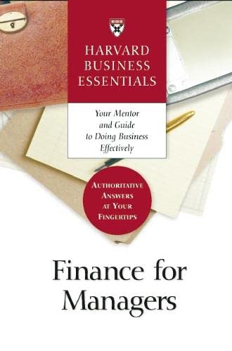 Amazon.com: Finance for Managers (Harvard Business Essentials ...
