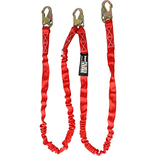 Palmer Safety L121233 6 FT Double Legs Safety Lanyard Internal Shock ...