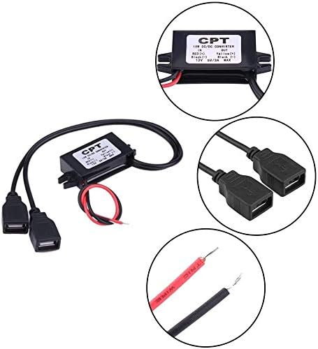 Ytesky 12V to 5V 3A Dual USB Power Supply Inventor Buck Converter Step ...