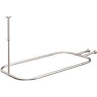 Amazon.com: PrettyHome Shower Curtain Rod Hoop Square Shape Bathroom ...