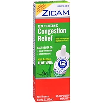 Amazon.com : Zicam Extreme Congestion Relief Liquid Nasal Spray 0.50 ...
