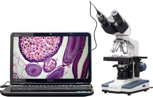 AmScope B120C-E1 40X-2500X LED Biological Binocular Compound Microscope ...