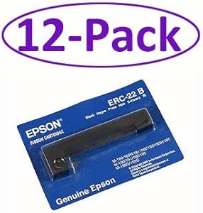 Amazon.com: Genuine Epson (ERC-22B) 12-Pack Black Ribbon Cartridge For ...