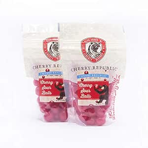Amazon.com : Cherry Republic Cherry Sour Balls - Resealable Pack Sweet ...