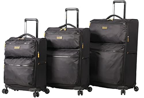 LUCAS Designer Luggage Collection - 3 Piece Softside Expandable Ultra ...