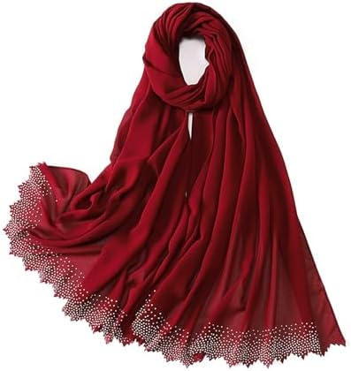 Muslim Hijab Scarf For Women Chiffon, Elegant Soft Light Weight, Long ...