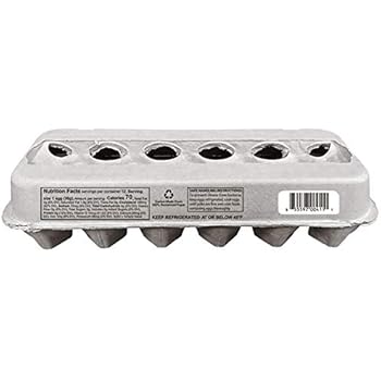 Amazon.com : Blank 12-Egg Jumbo Paper Pulp Egg Carton - 50 Pack ...