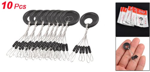 10 Pcs 6 in 1 Cylinder Shaped Float Stop Rubber Stopper Bobber Sinker ...