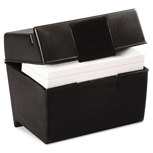 1InTheOffice Index Card Box 4x6 Index Card Holder 400 Capacity (2 Pack ...