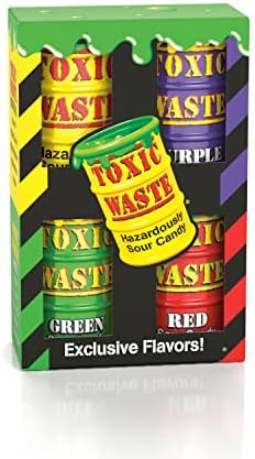 TOXIC WASTE | Exclusive 4 Color Drum Variety Pack Assorted Sour Hard ...