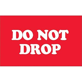 Amazon.com: "Do Not Drop" Labels/Stickers, 3" x 5", Red/White, 500 ...
