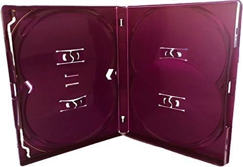 Amaray 14mm 4 Way Purple DVD case: Amazon.co.uk: Electronics