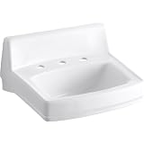 KOHLER K-2031-0 Greenwich Wall-Mount Bathroom Sink, White - Wall ...