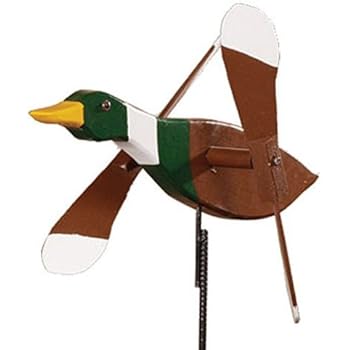 Amazon.com : Mallard Duck Whirligig / Whirly Bird Garden Spinner ...
