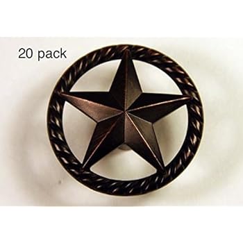 Set of 6 Rustic Rope Lone Star Drawer Pulls Cabinet Knobs Western ...
