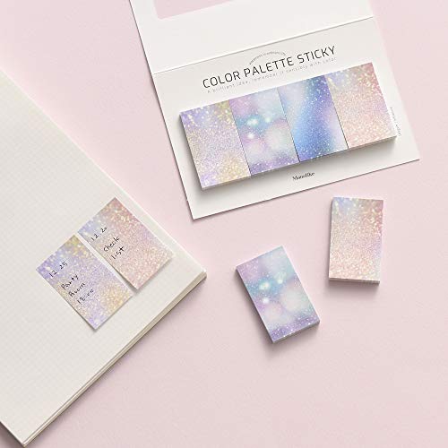 Monolike Color Palette Sticky Glitter A Set 4P - Self-Adhesive Memo Pad ...