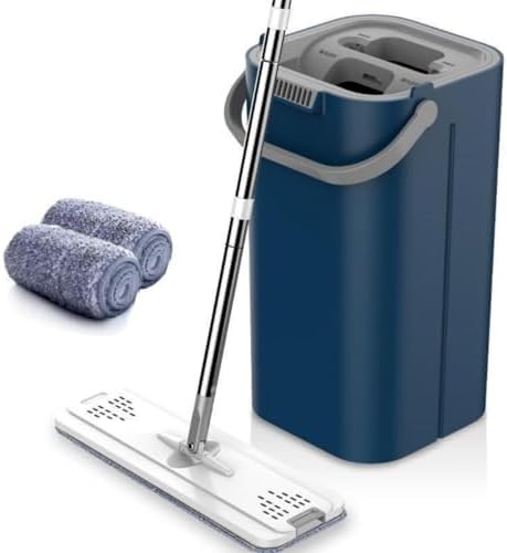 SKY-TOUCH Mop and Bucket : Flat Mop Bucket System with Wringer Set ...