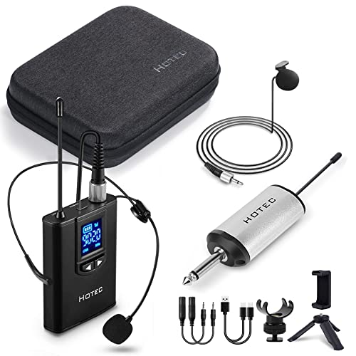 Mua HOTEC Wireless Lapel Lavalier and Headset Microphone System with ...