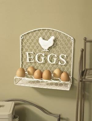 Wall mounted wire egg rack: Amazon.co.uk: Kitchen & Home