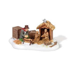 Amazon.com: Department 56 New England Village Setting Up The Nativity ...