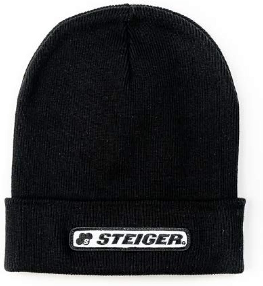Steiger Logo Hat, Black Knit at Amazon Men’s Clothing store