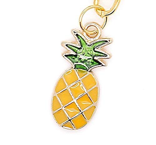 Gold Metal & Enamel 23mm Pineapple Keyring: Amazon.co.uk: Handmade