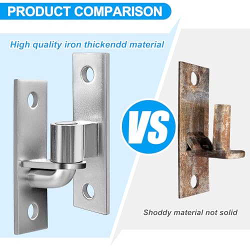 Wall Mount Flat Back Chain Link Fence Gate Hinge - 5/8 Hinge Pin 2 Pack ...