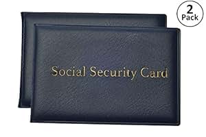 Amazon.com: Social Security Card Protector with 2 Clear Card Sleeves ...
