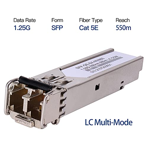 10Pack 1.25G 850nm Multimode SFP LC Transceiver Fiber Module 550 Meters ...