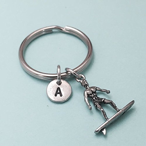 Amazon.com: Surfer guy keychain, surfer guy charm, surfing keychain ...