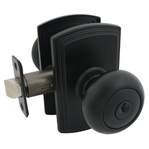 Delaney Designer Series Santo Design Black Entry Door Lever Kwikset ...