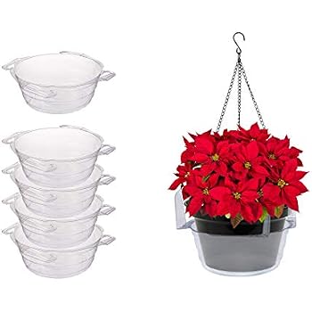 Amazon.com : Curtis Wagner 12" Clear Hanging Basket Drip Pan Saucer (10 ...