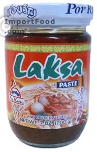 Amazon.com : Por Kwan Brand Laksa paste - 7 oz x 3 jars : Curry Sauces ...