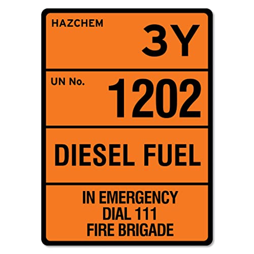 Hazchem Sign 3Y 1202 Diesel Fuel Hazchem Signs Fuel Hazchem Signs Metal ...