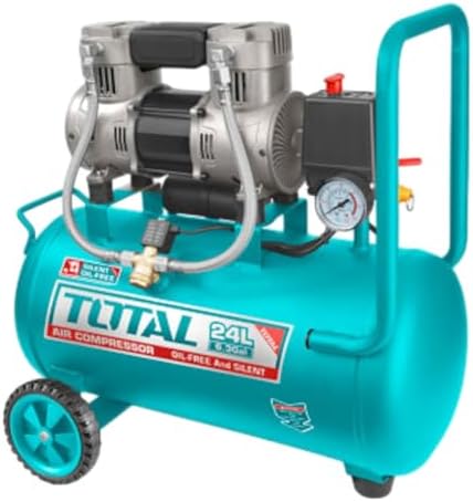 Total TCS1110242-85 1.5HP Air Compressor, 24 Liter Tank Capacity, Blue ...