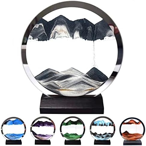 ANBOER Moving Sand Art Picture Sandscapes Desktop Art Toys, 3D Deep Sea ...