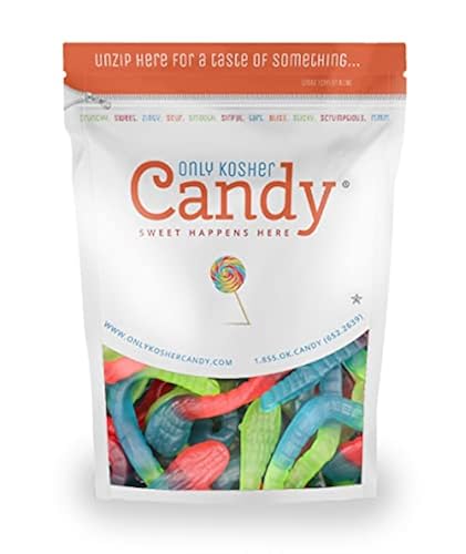 Only Kosher Candy Assorted Large Gummy Snakes Candy, Kosher Certified ...