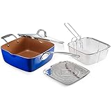 Amazon.com: GOTHAM STEEL - 6 Quart XL Nonstick Copper Deep Square All ...