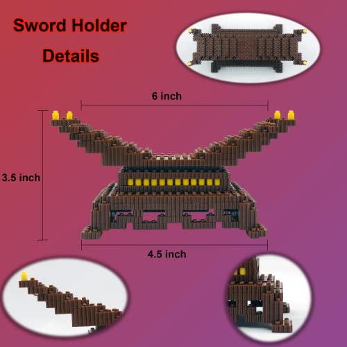 Demon Slayer Sword Building Kit Set Compatible with Lego, 19in Cosplay ...