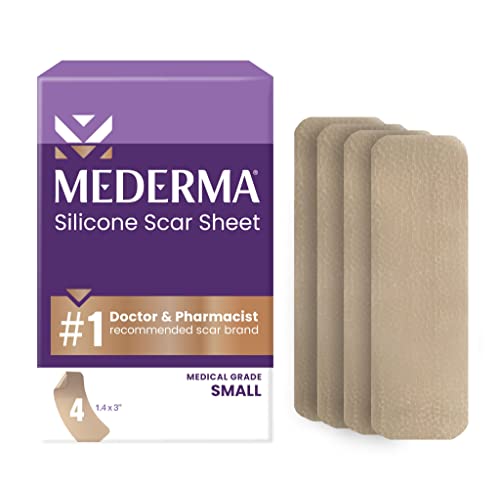 Mederma Medical Grade Silicone Small Scar Sheets 1.4x3 inches (4 Count ...