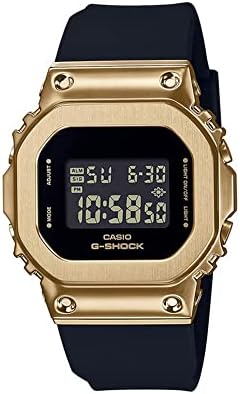 Casio Women Watch G-Shock Digital Black Dial Gold ion Plated Bezel ...