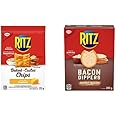 Ritz Baked Chips Cheddar Flavour, 7.9oz with Bacon Dippers Crackers ...