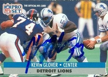 Kevin Glover autographed Football Card (Detroit Lions) 1991 Pro Set ...