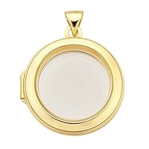 Amazon.com: Floating Locket-14K Solid Gold 26mmx 20mm-Memory Locket-the ...