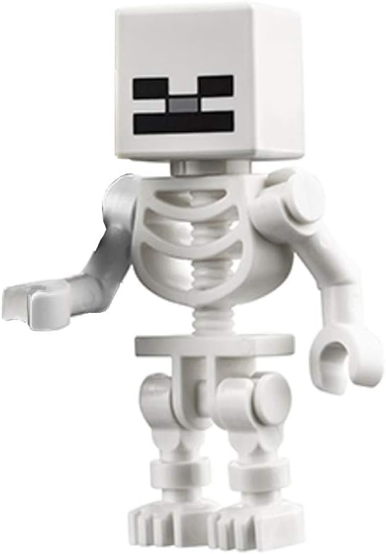 Skeleton with Cube Skull LEGO Minifigure Minecraft – BigaMart