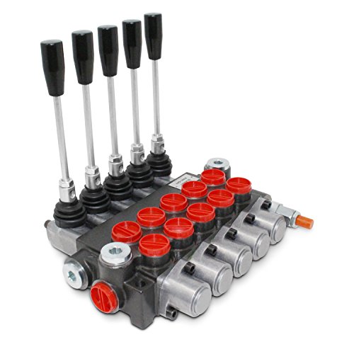 Monoblock Hydraulic Directional Control Valve, 5 Spool, 11 GPM, SAE ...