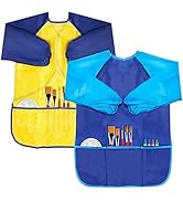 Amazon.com: BAHABY Kids Art Smocks 2 Pack Painting Smock with Long ...