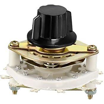 uxcell 3P3T 3 Pole 3 Position 1 Deck Band Channel Rotary Switch ...